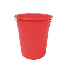 Circular Bin with Handles - 68 Litres - Red